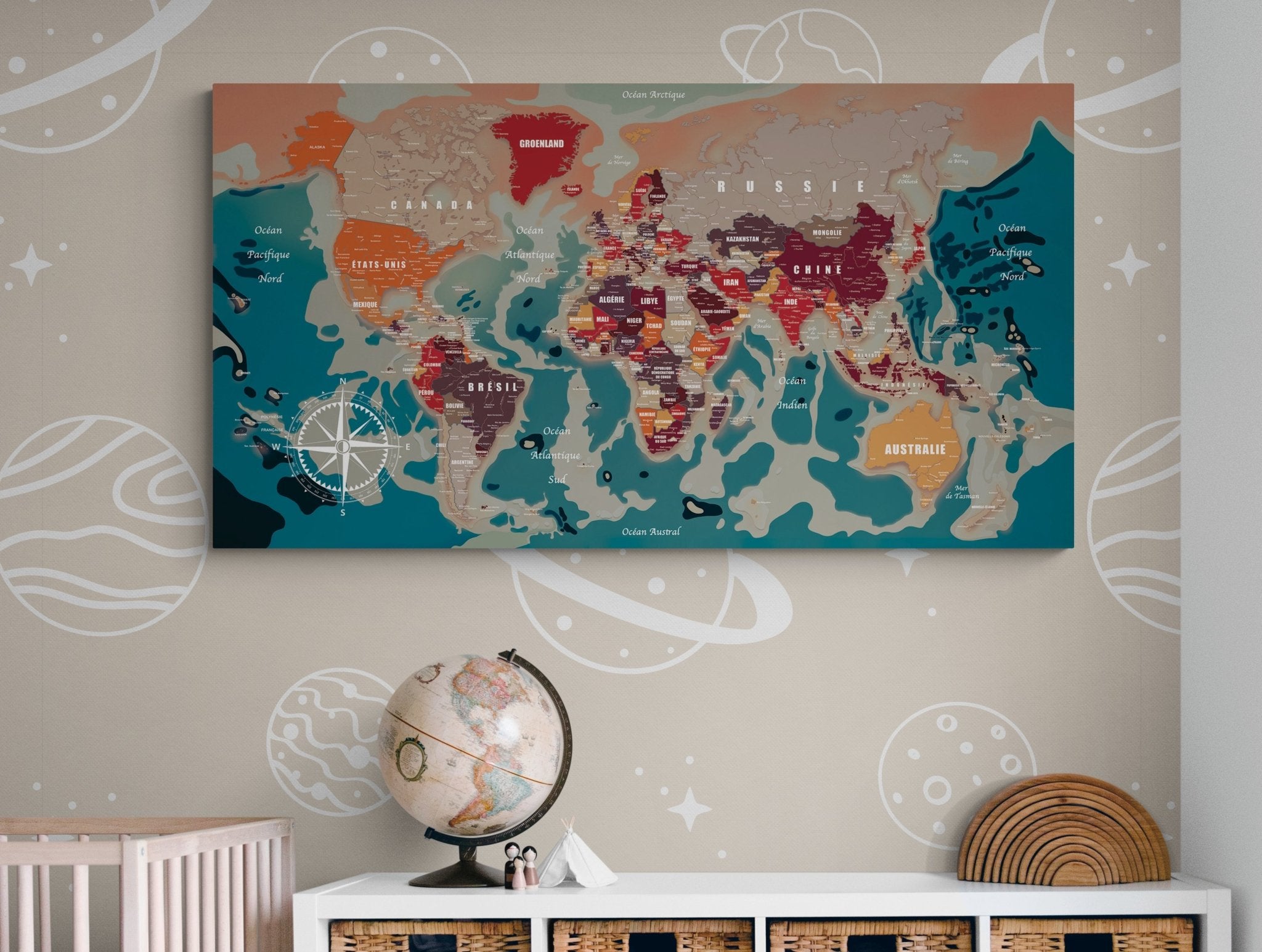 Carte monde originale XXL – Modern-map