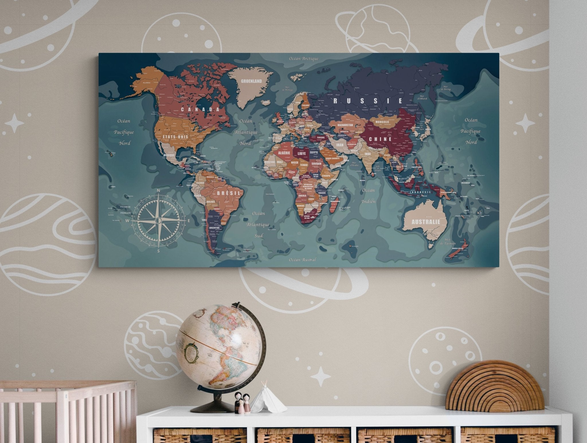 Planisphère pays XXL – Modern-map